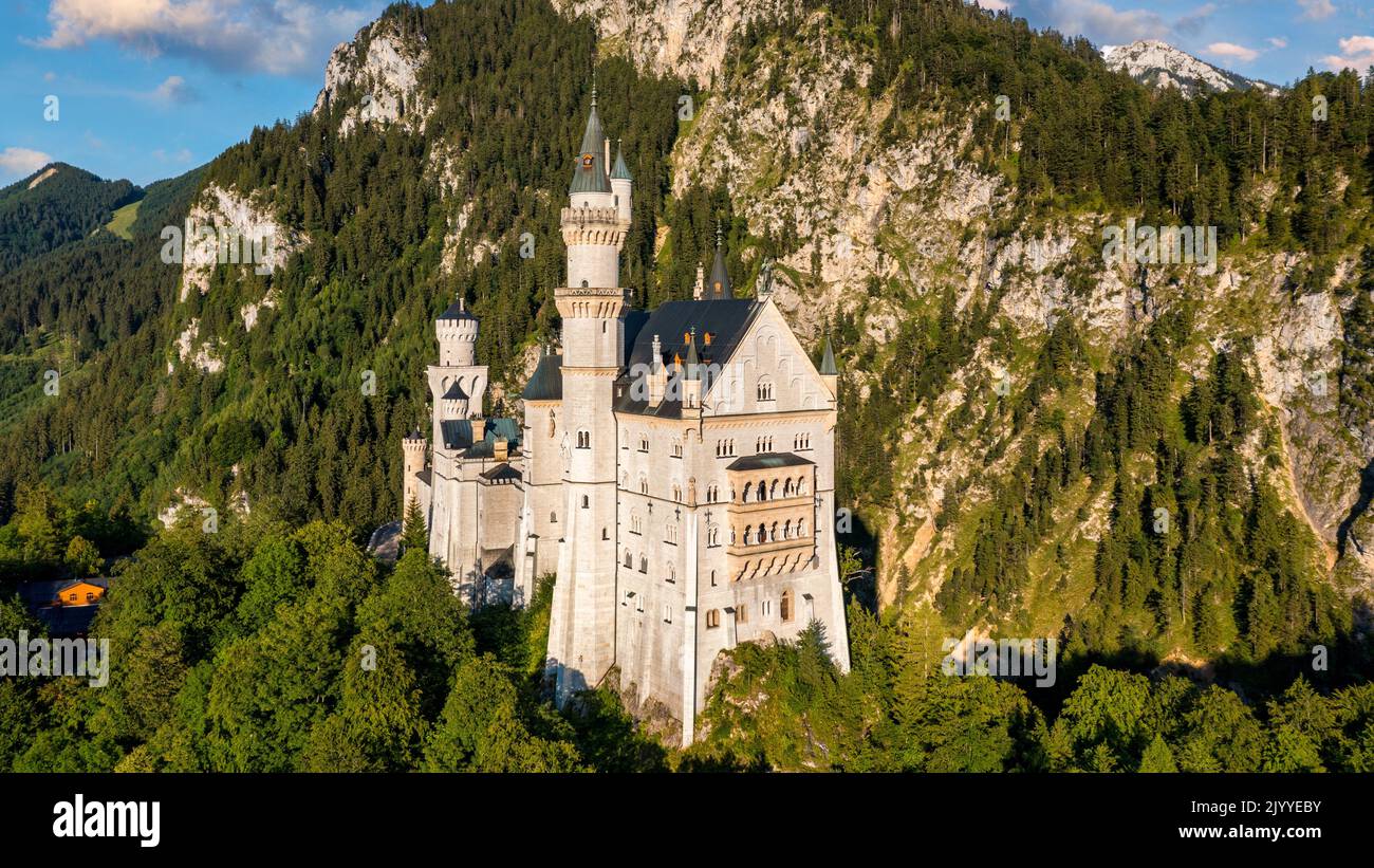 Neuschwanstein Fairytale Castle near Fussen, Bavaria, Germany. View of ...