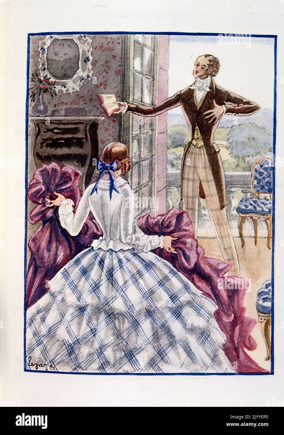 Illustration depicting a man reading from a small book declaring his ...