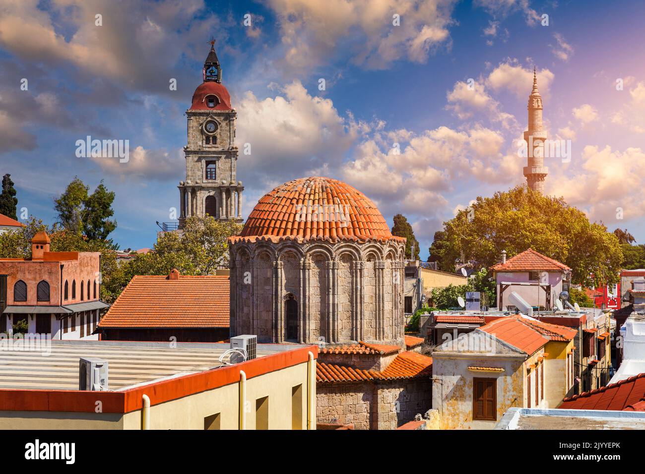 Rhodes tower view hi-res stock photography and images - Alamy