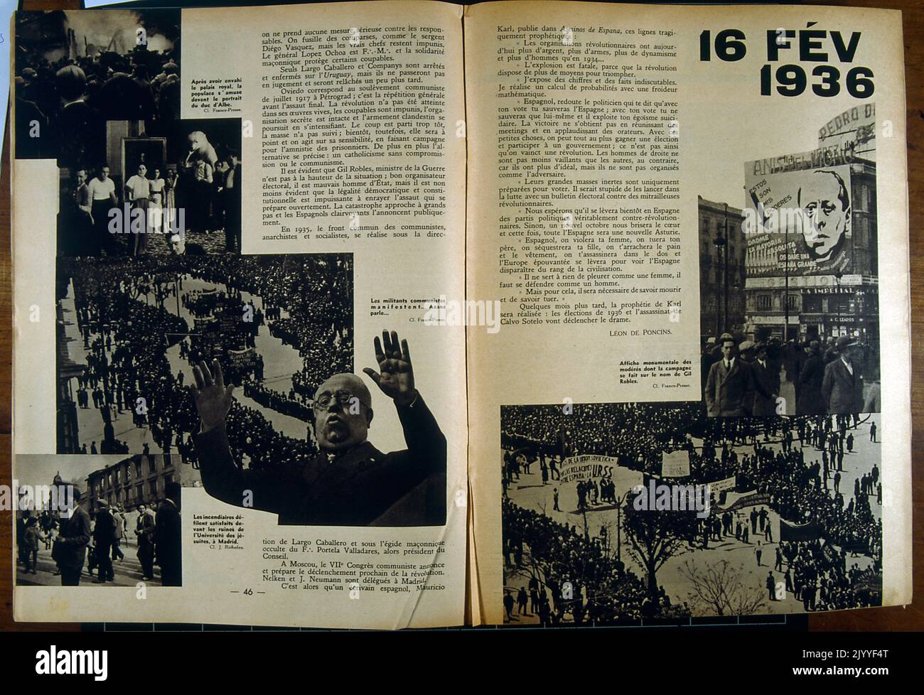 Black and white photographs of the storming of the Royal Palace ...