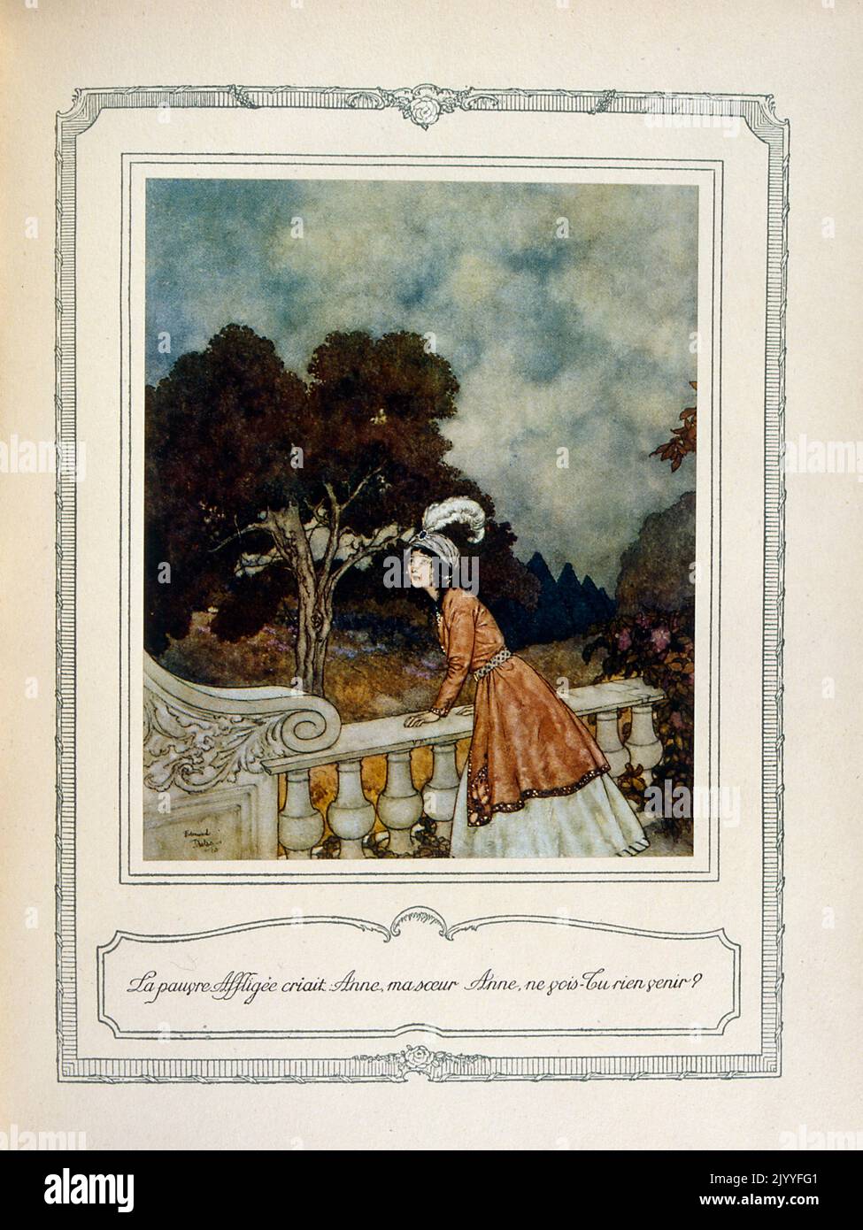 Coloured Illustration entitled 'The poor afflicted cried, "Anne, my ...