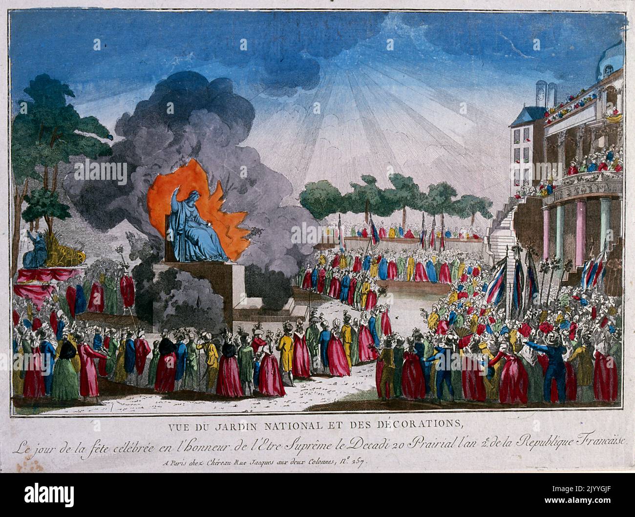 Coloured Illustration entitled 'The View of the National Garden and its ...