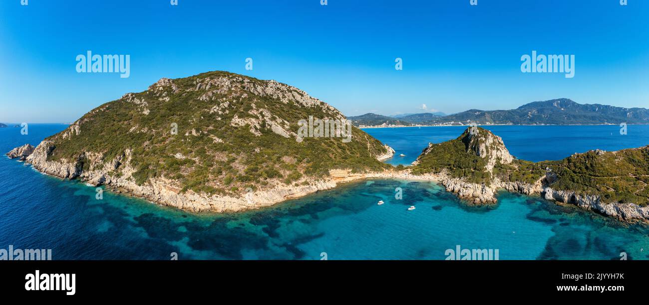 Porto Timoni is an amazing beautiful double beach in Corfu, Greece ...