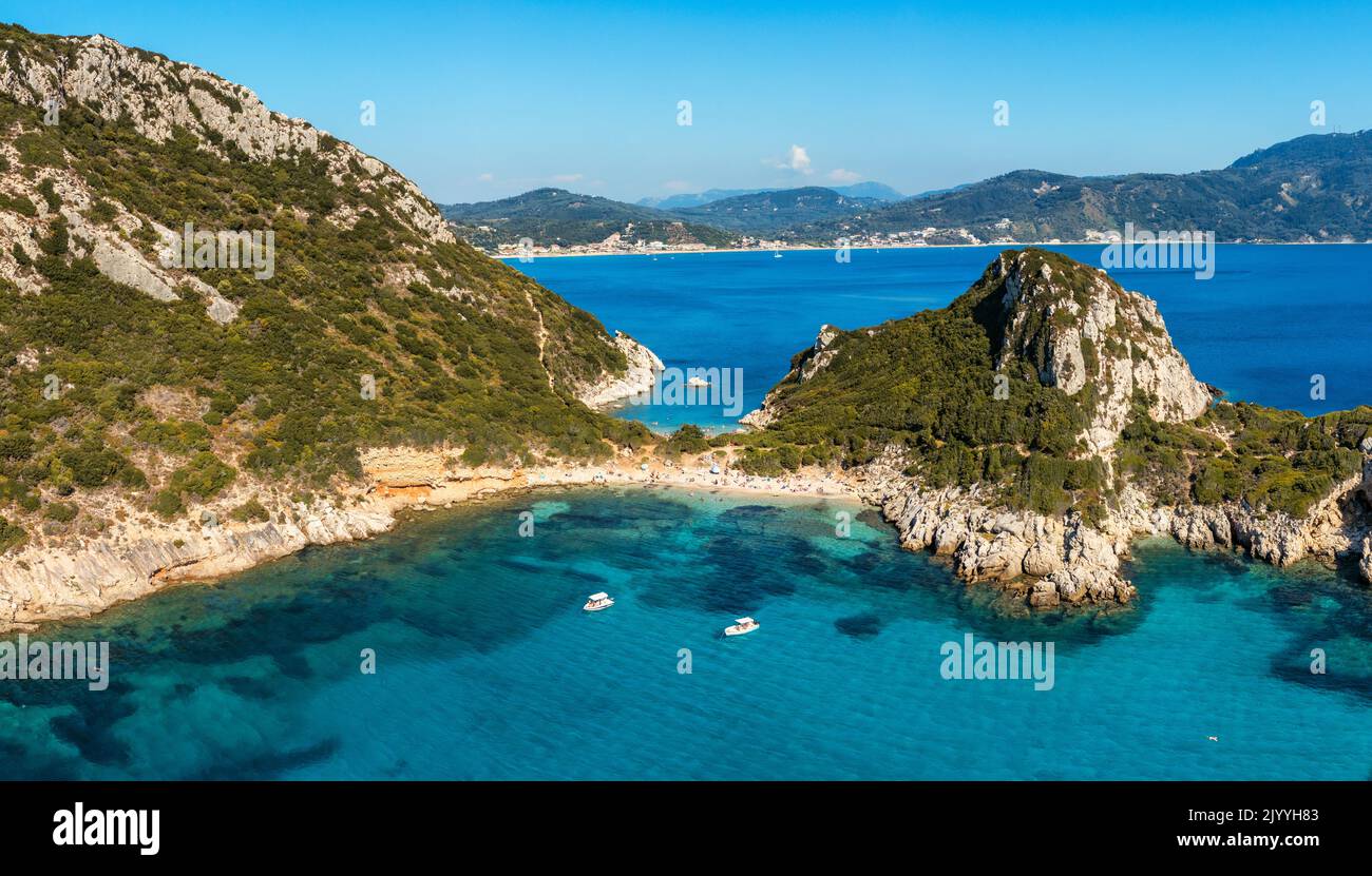 Porto Timoni is an amazing beautiful double beach in Corfu, Greece ...