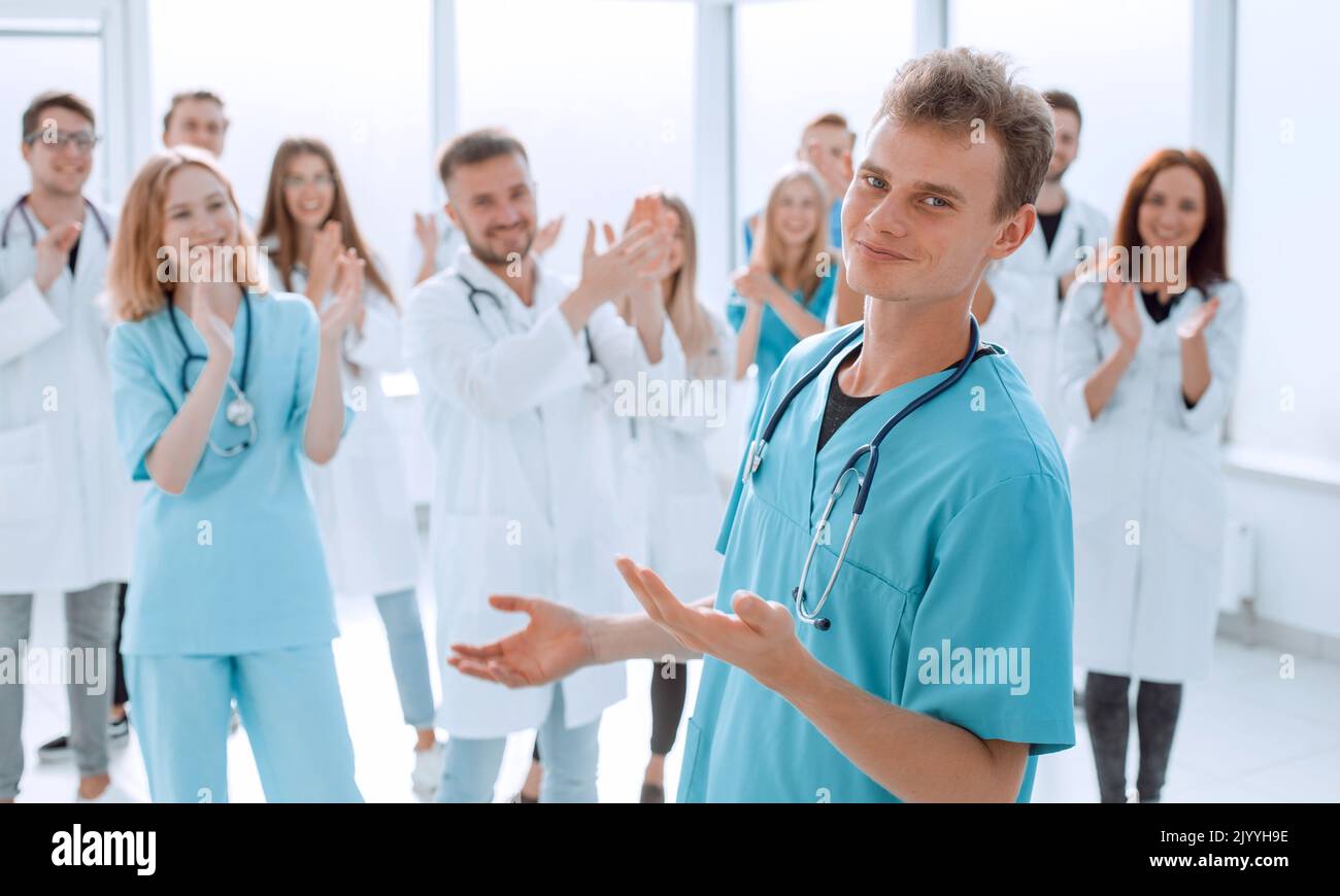 group of jubilant young people looking forward Stock Photo - Alamy
