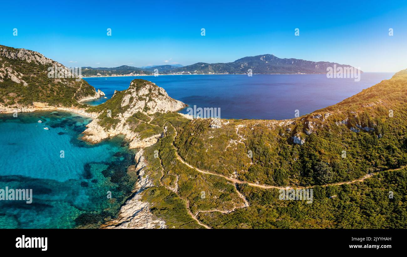 Porto Timoni is an amazing beautiful double beach in Corfu, Greece ...