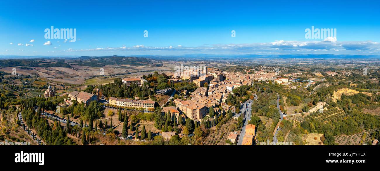 Village of Montepulciano with wonderful architecture and houses. A ...