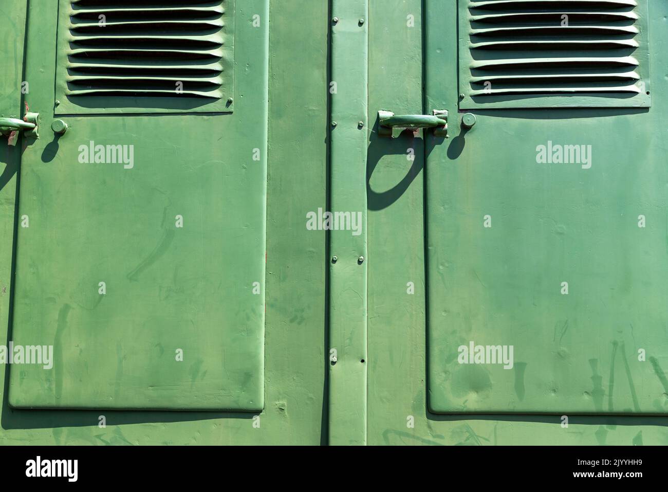 Part of the metal structure of an old steam locomotive, metal elements ...