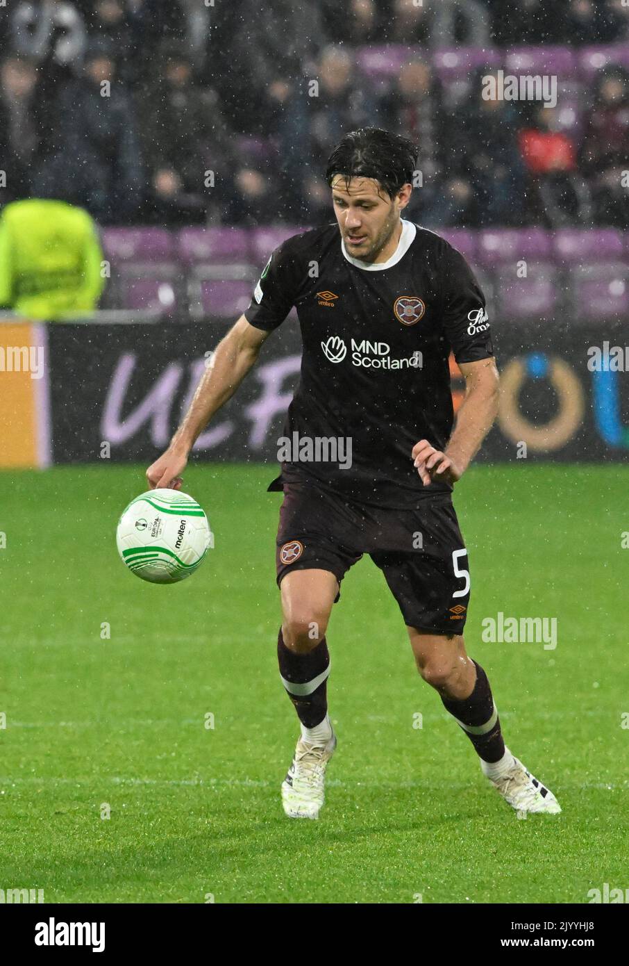 Edinburgh, 8th September 2022. Peter Haring of Hearts during the UEFA ...