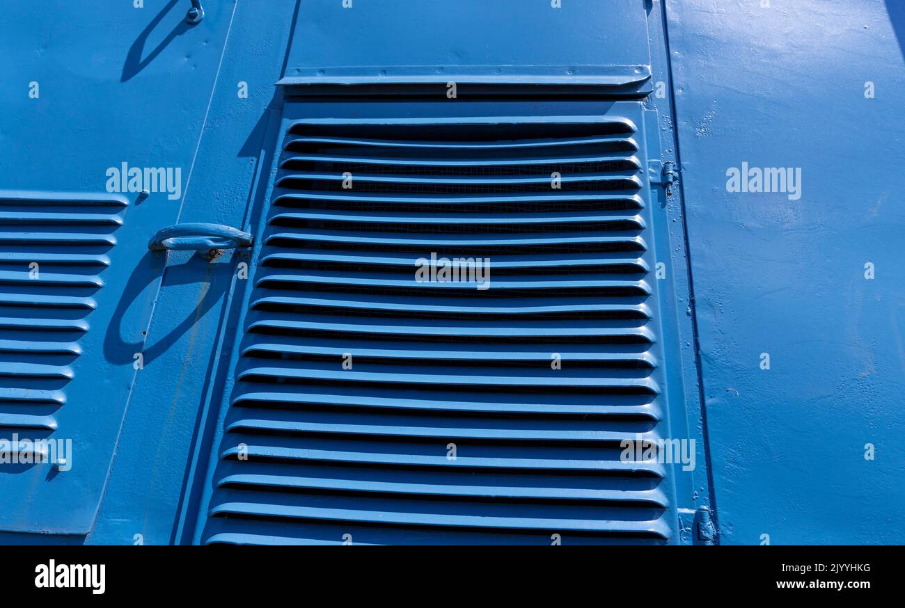 Part of the metal structure of an old steam locomotive, metal elements ...