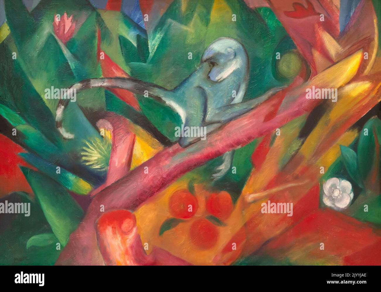 The Little Monkey, Franz Marc, 1912, Lenbachhaus, Munich, Germany ...