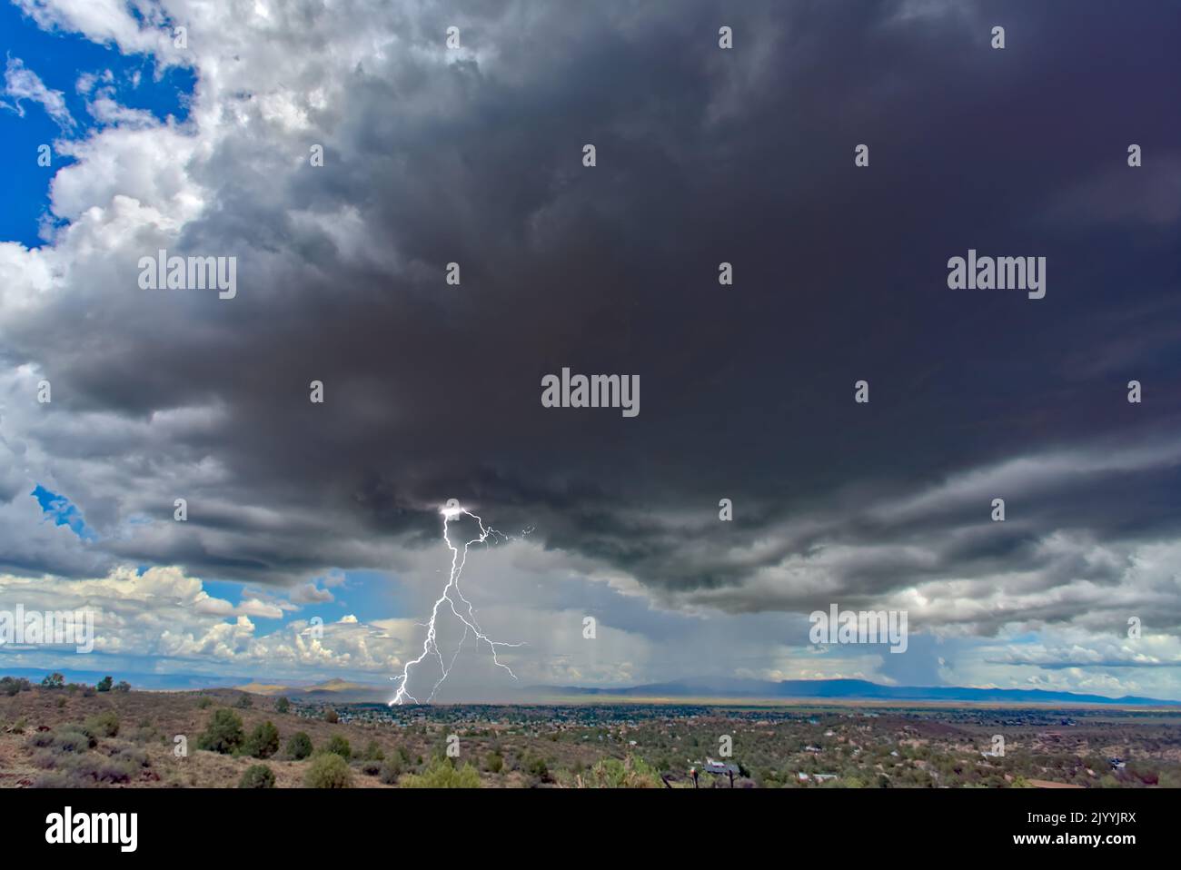 A massive monsoon storm rolling into Chino Valley Arizona during the ...