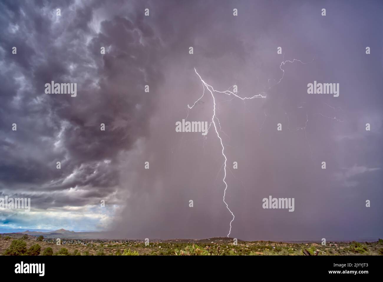 A massive monsoon storm rolling into Chino Valley Arizona during the ...