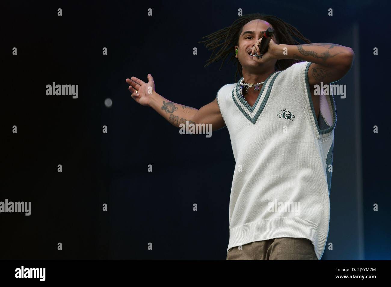 Rio de Janeiro, Brazil,September 4, 2022. Rap singer Matuê, during his ...
