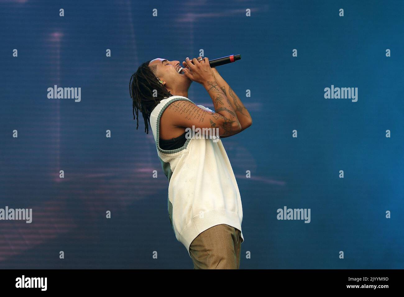 Rio de Janeiro, Brazil,September 4, 2022. Rap singer Matuê, during his ...