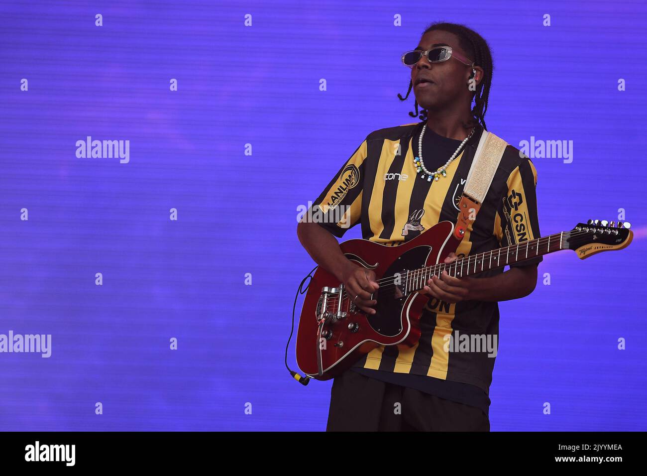 Rio de Janeiro, Brazil,September 4, 2022. Guitarist Samuel Batista ...
