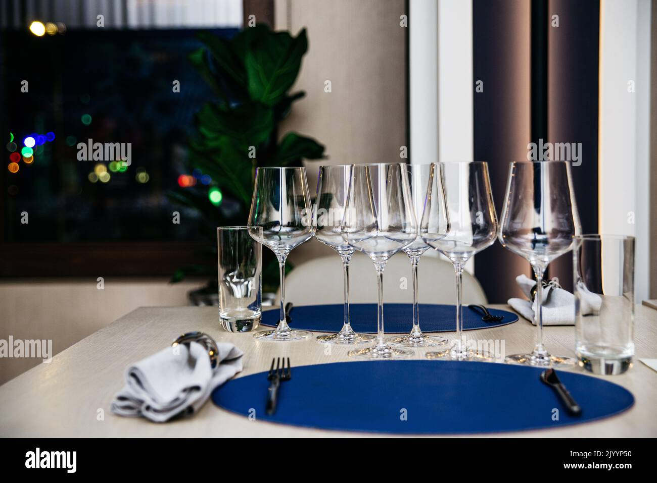 The table in the restaurant served according to the rules of etiquette ...