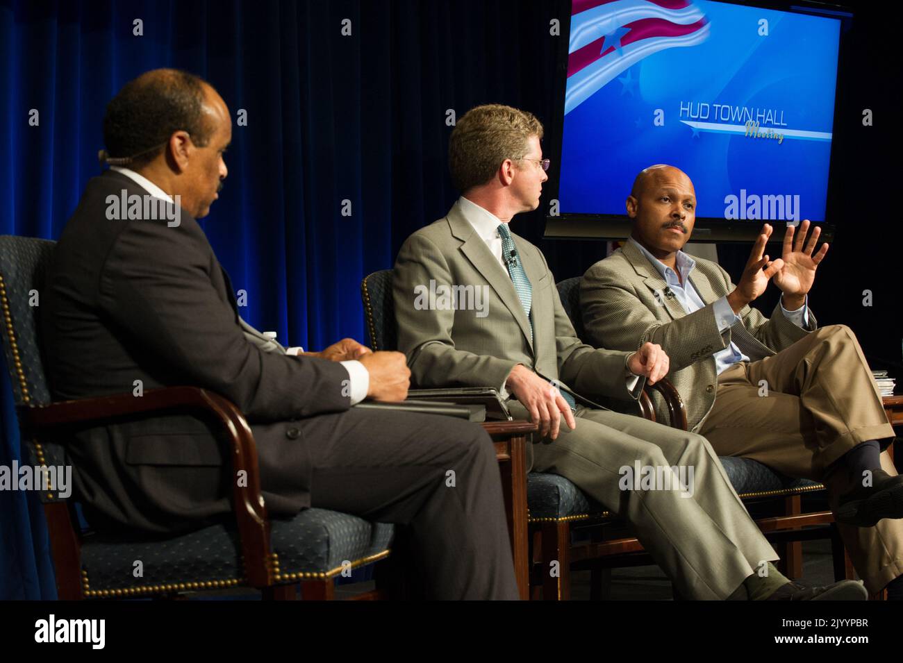 Town Hall Meeting at HUD headquarters, with Secretary Shaun Donovan and ...