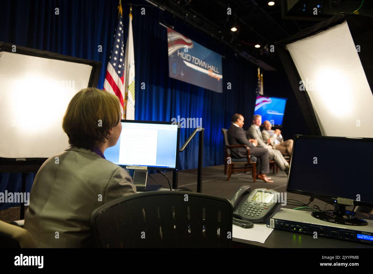 Town Hall Meeting at HUD headquarters, with Secretary Shaun Donovan and Deputy Secretary Maurice ...