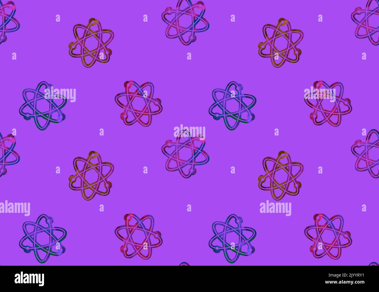 Back to school seamless cartoon atom pattern for kids clothes print and ...