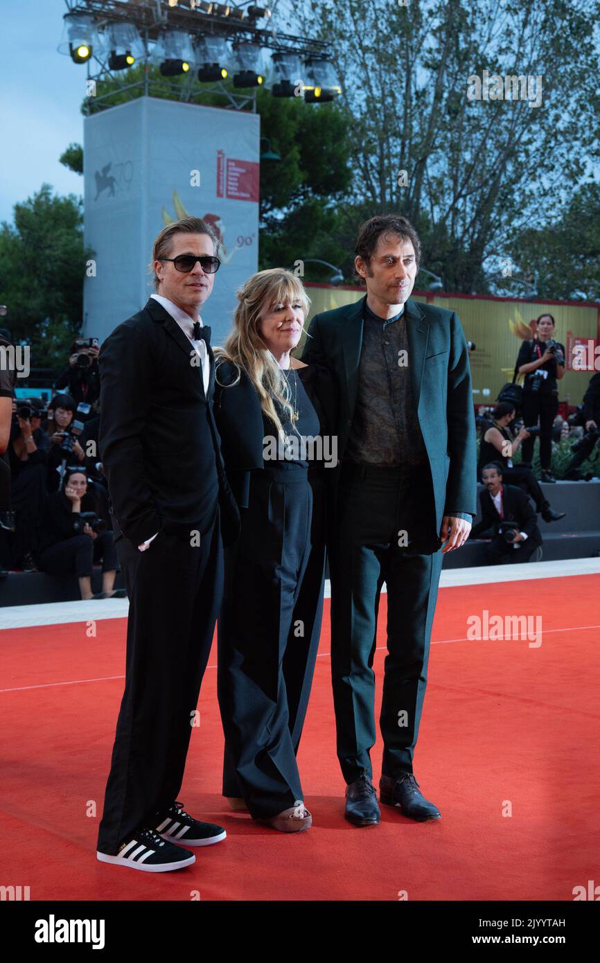 Lido di Venezia, Italy, 08/09/2022, Brad Pitt, Dede Gardner, Jeremy ...