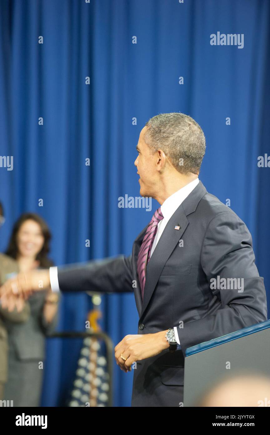 Address on the economy by President Barack Obama at the James Lee ...