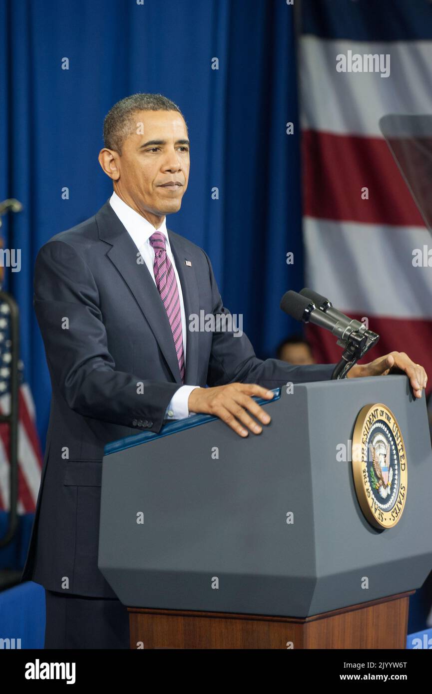 Address on the economy by President Barack Obama at the James Lee ...
