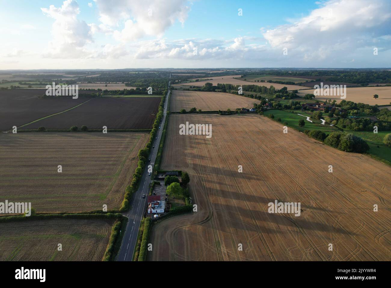 Aerial view of uk farms and agriculture hi-res stock photography and ...