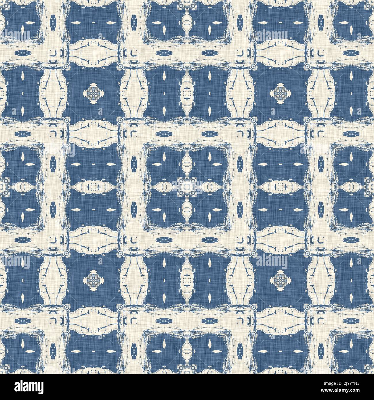 French blue quilt printed fabric pattern for shabby chic home decor ...