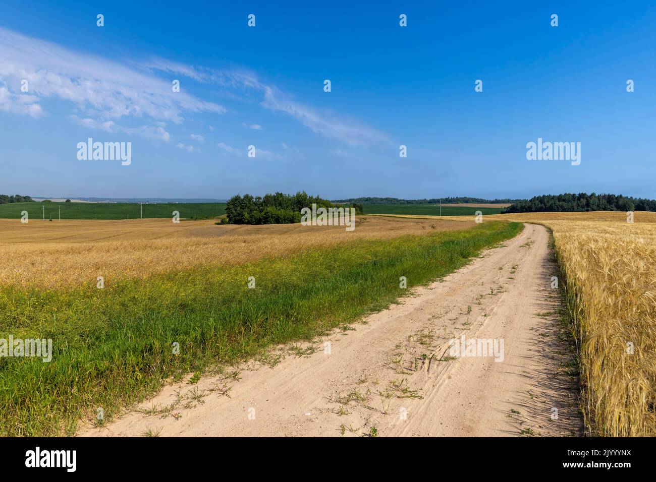 Gravel highway in rural areas , a simple primitive road for the ...