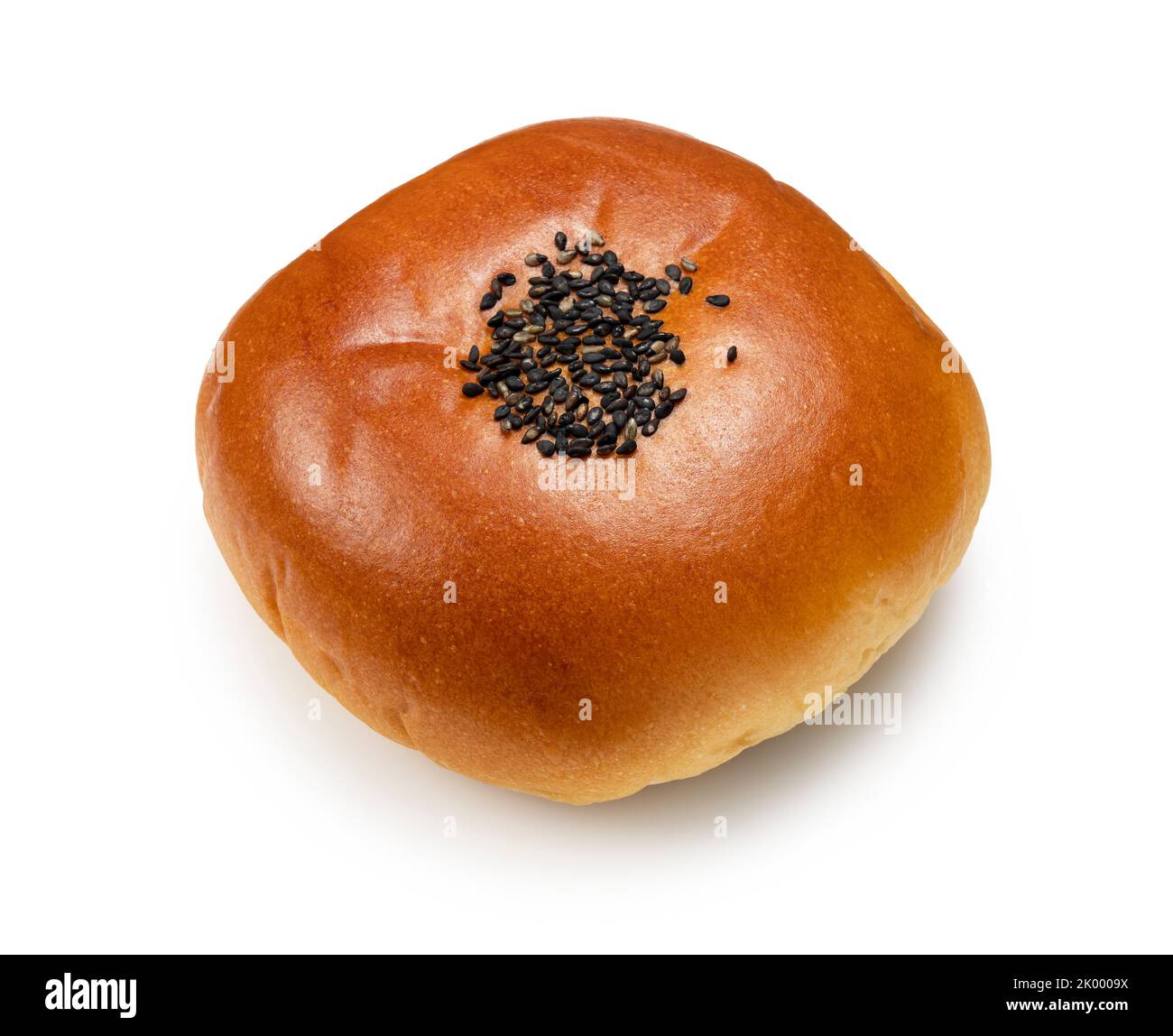 Anpan placed against a white background. Anpan is a Japanese sweet ...