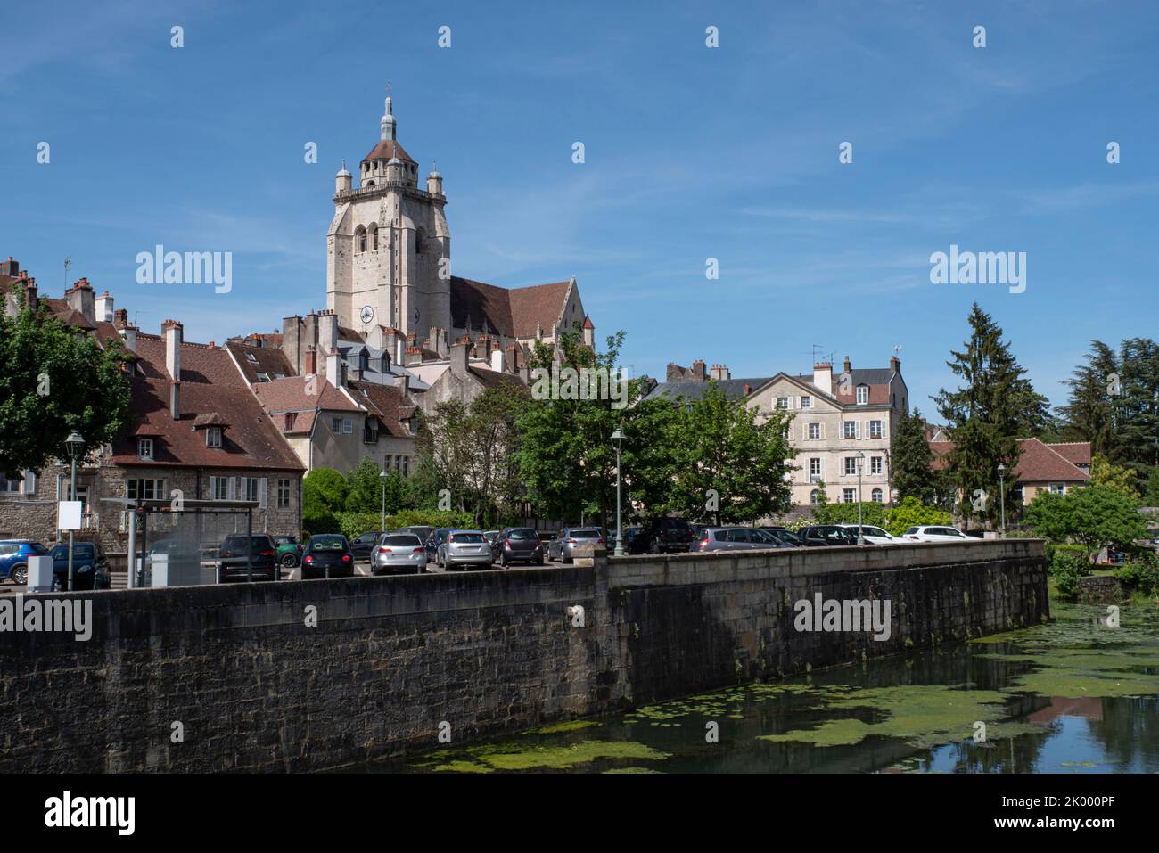 Cathedral and architecture of the city of Dole in the Jura in France ...