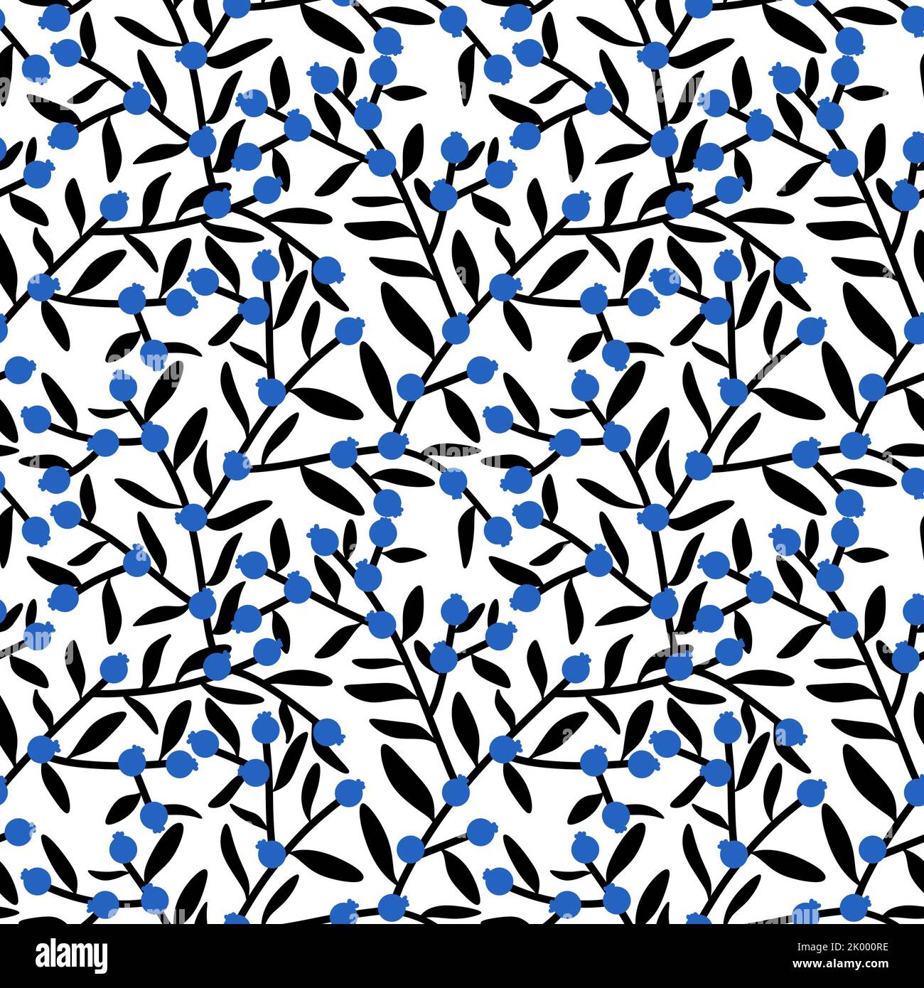 Branches floral seamless berries pattern for wrapping festive paper and ...