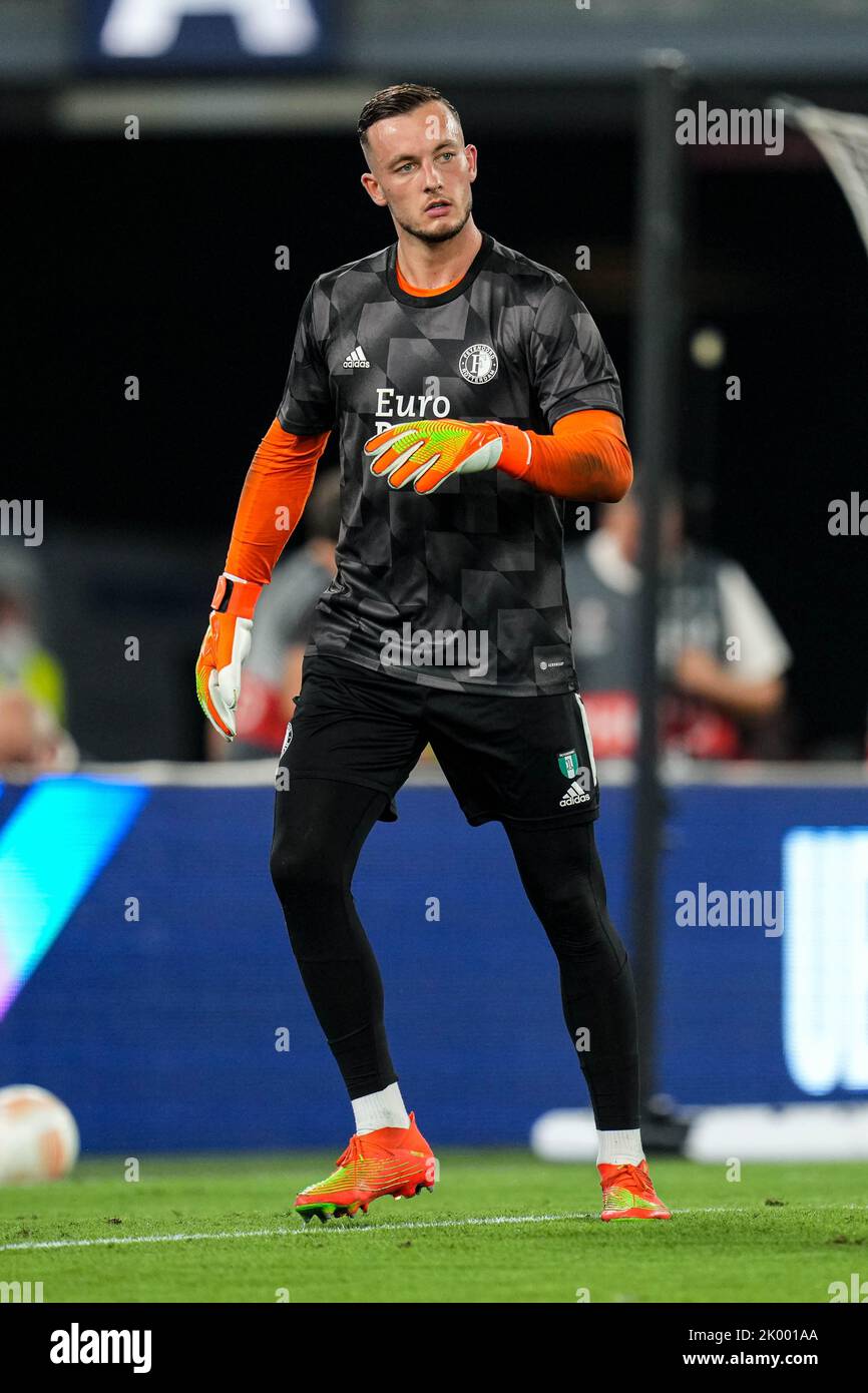 Rome, Italy. 8 September 2022, Rome - Feyenoord keeper Justin Bijlow ...