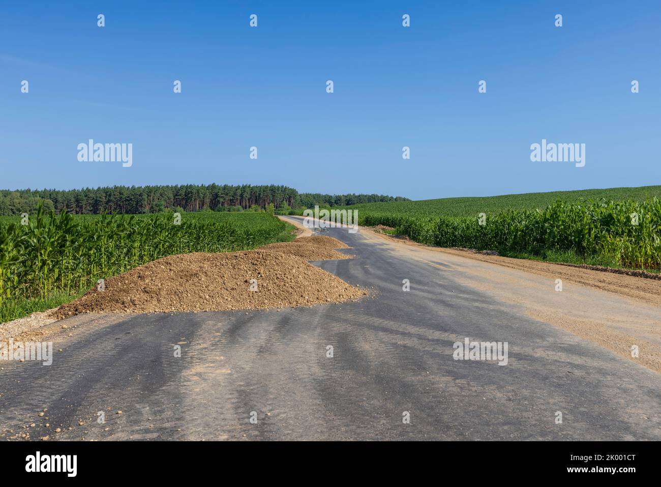 Construction and repair of a new highway in rural areas, a narrow paved ...