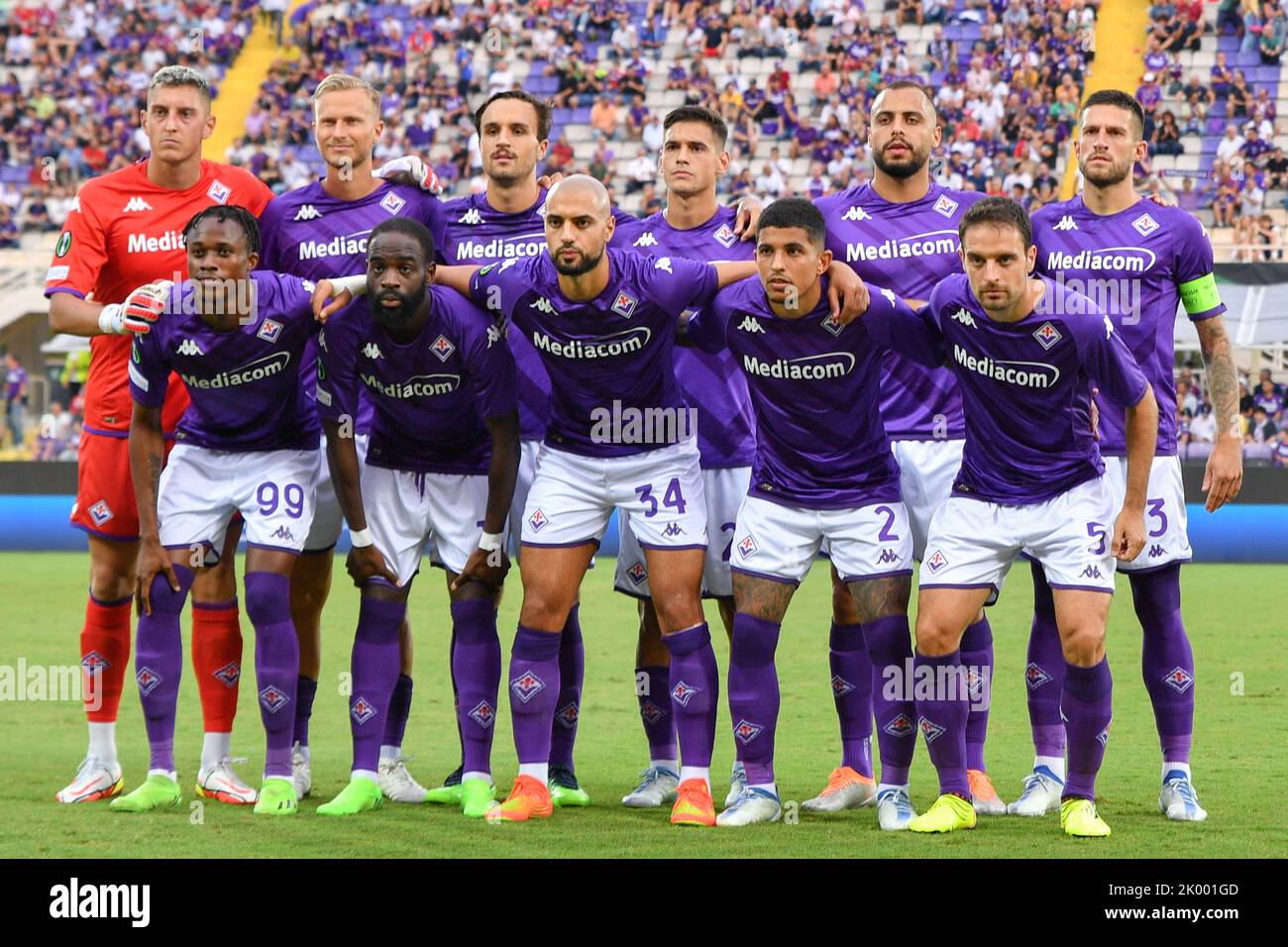 Artemio Franchi stadium, Florence, Italy, September 08, 2022, Line-up ...