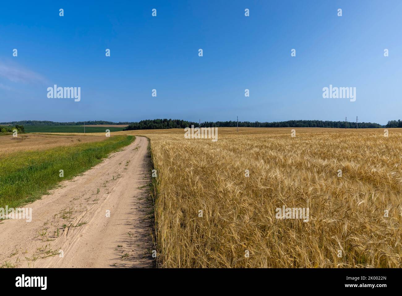 Gravel highway in rural areas , a simple primitive road for the ...