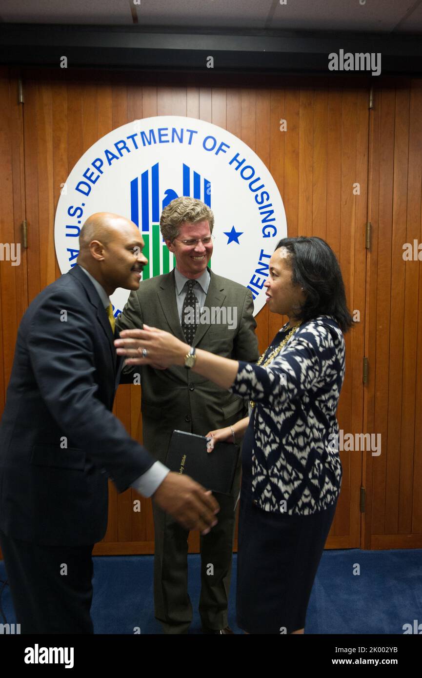 Swearing-in ceremony for Deputy Secretary Maurice Jones, with Secretary ...