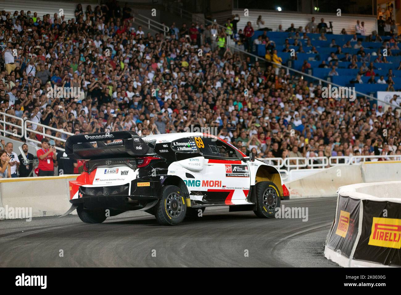 Athens, Greece. 8th Sep, 2022. Finnish driver Kalle Rovanpera and co ...