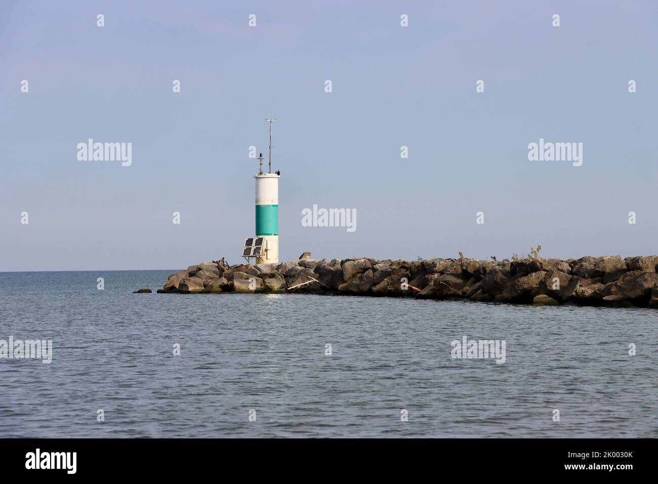 Dr. Edward Bishop Lighthouse at the entrance to Rocky River, Clifton ...