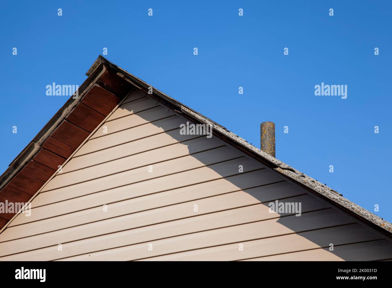 Old slate roof, an old building roof made of ordinary slate Stock Photo ...
