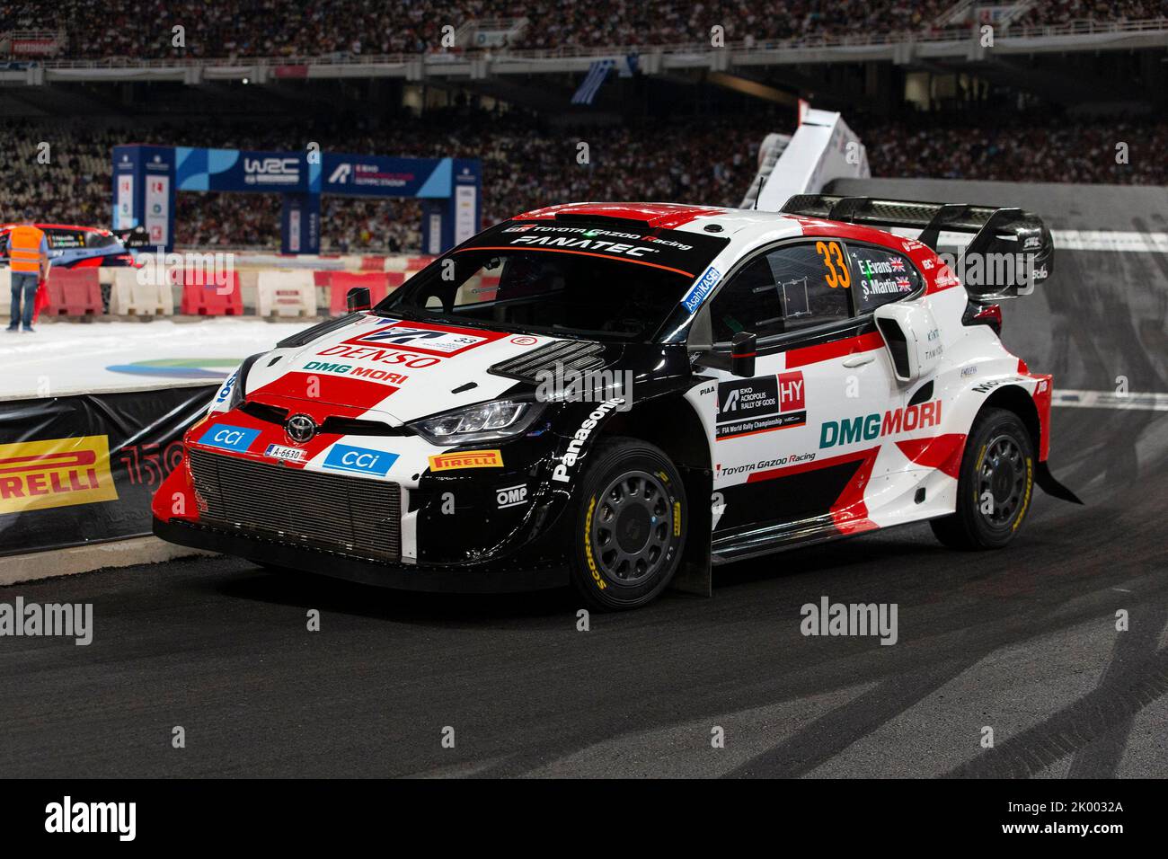 Athens, Greece. 8th Sep, 2022. British driver Elfyn Evans and co-driver ...