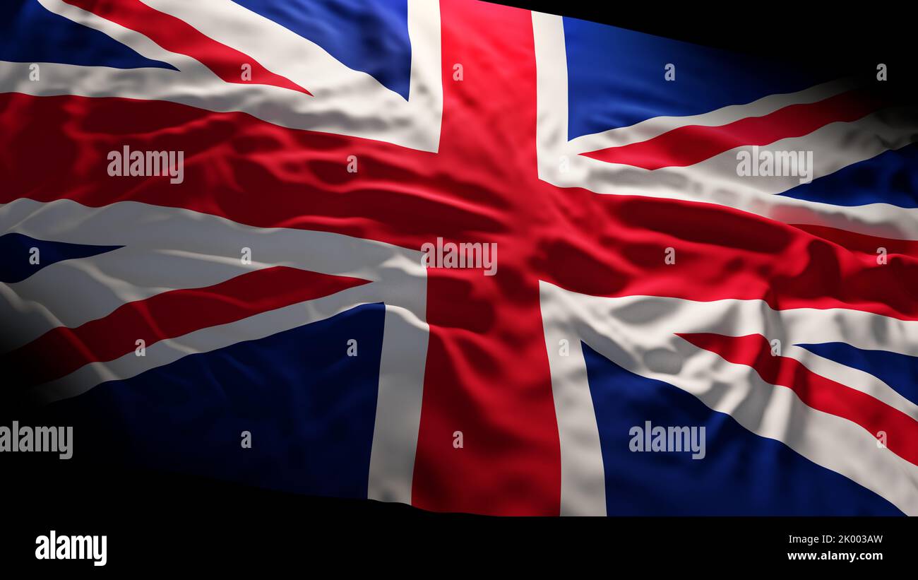 Flag of the United Kingdom, also called Royal Jack, 3d rendering ...