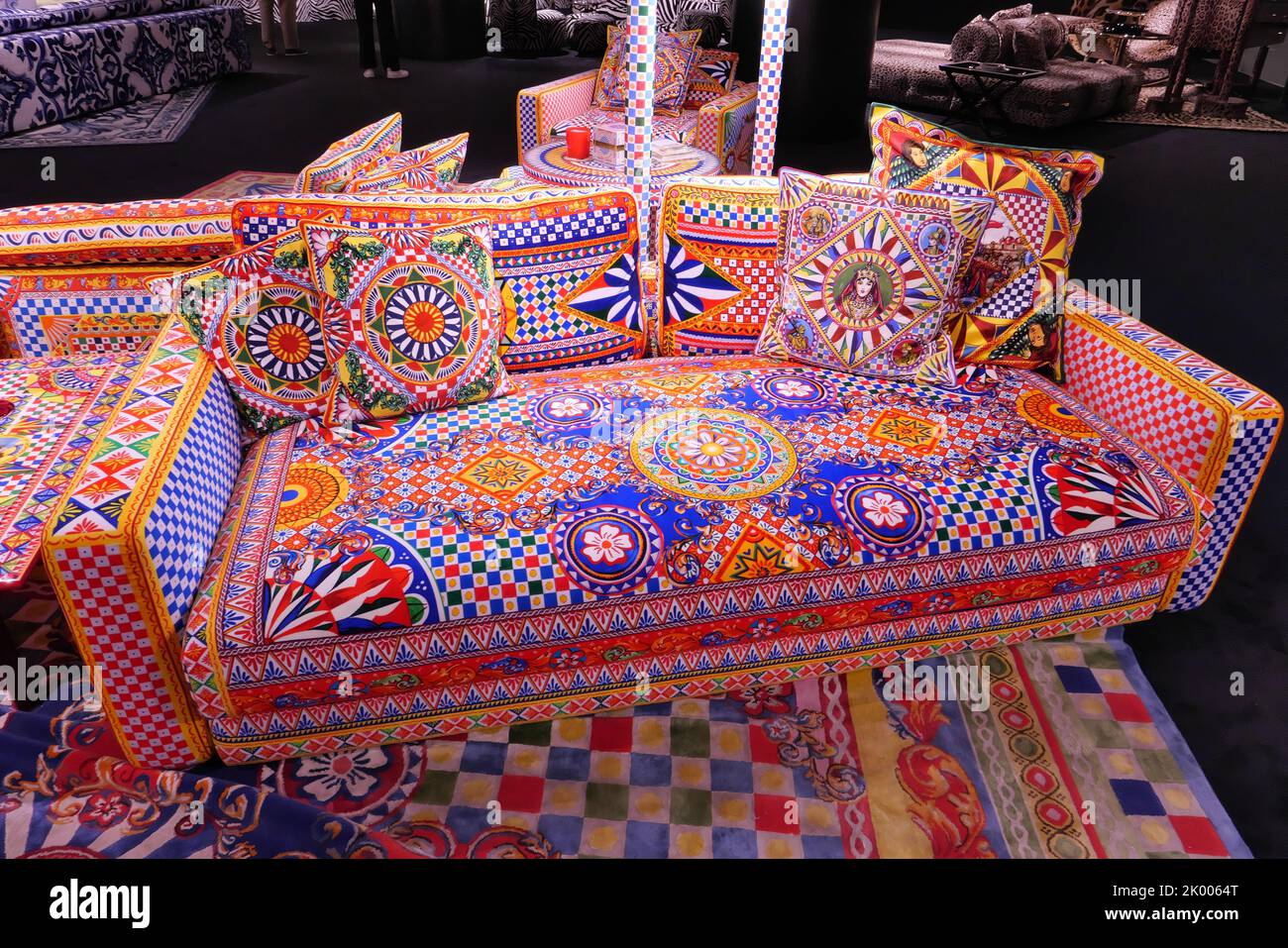 DOLCE GABBANA SOFA,BED AND COFFEE TABLES ON DISPLAY INSIDE THE FASHION ...