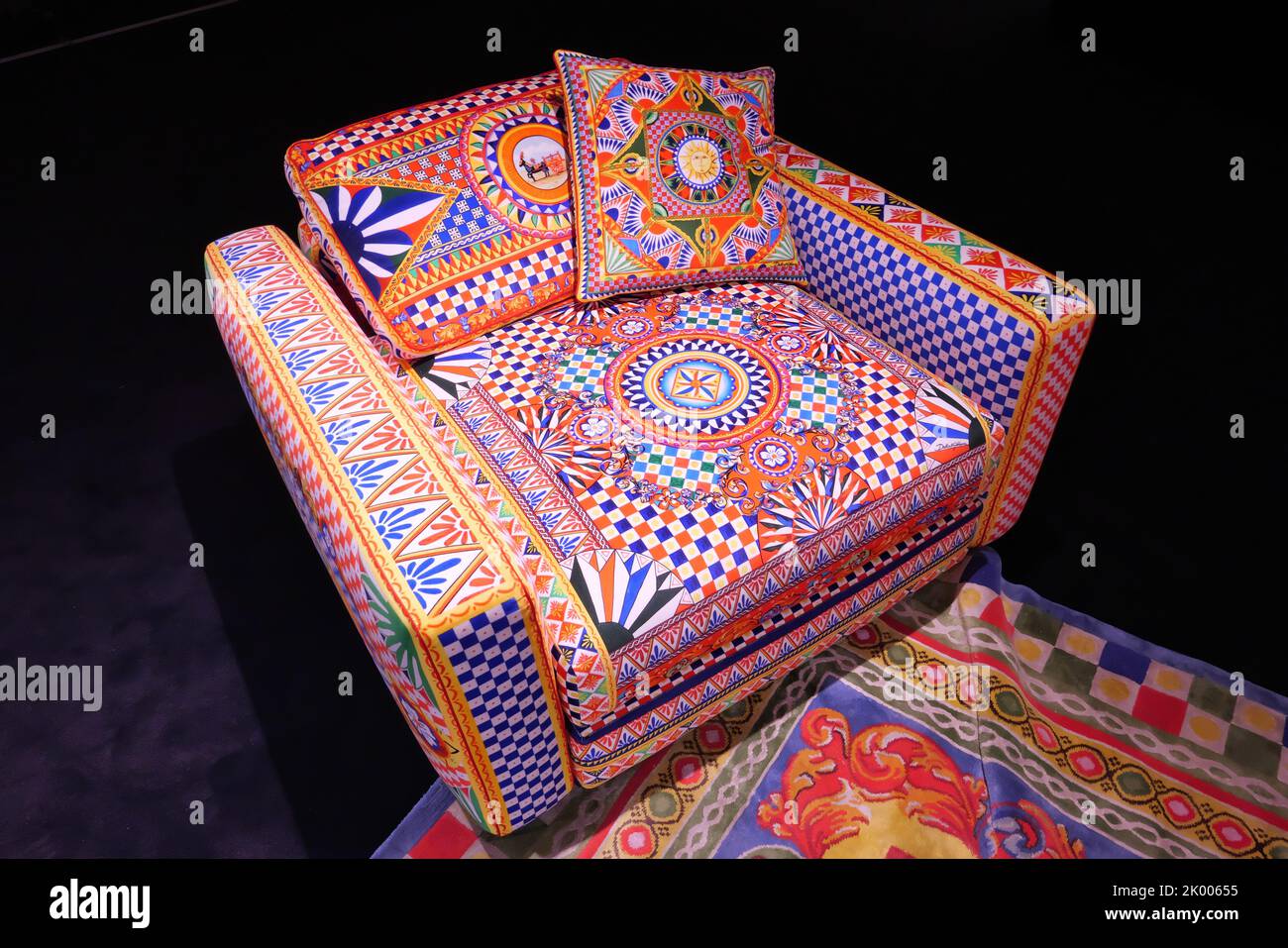 DOLCE GABBANA SOFA,BED AND COFFEE TABLES ON DISPLAY INSIDE THE FASHION ...