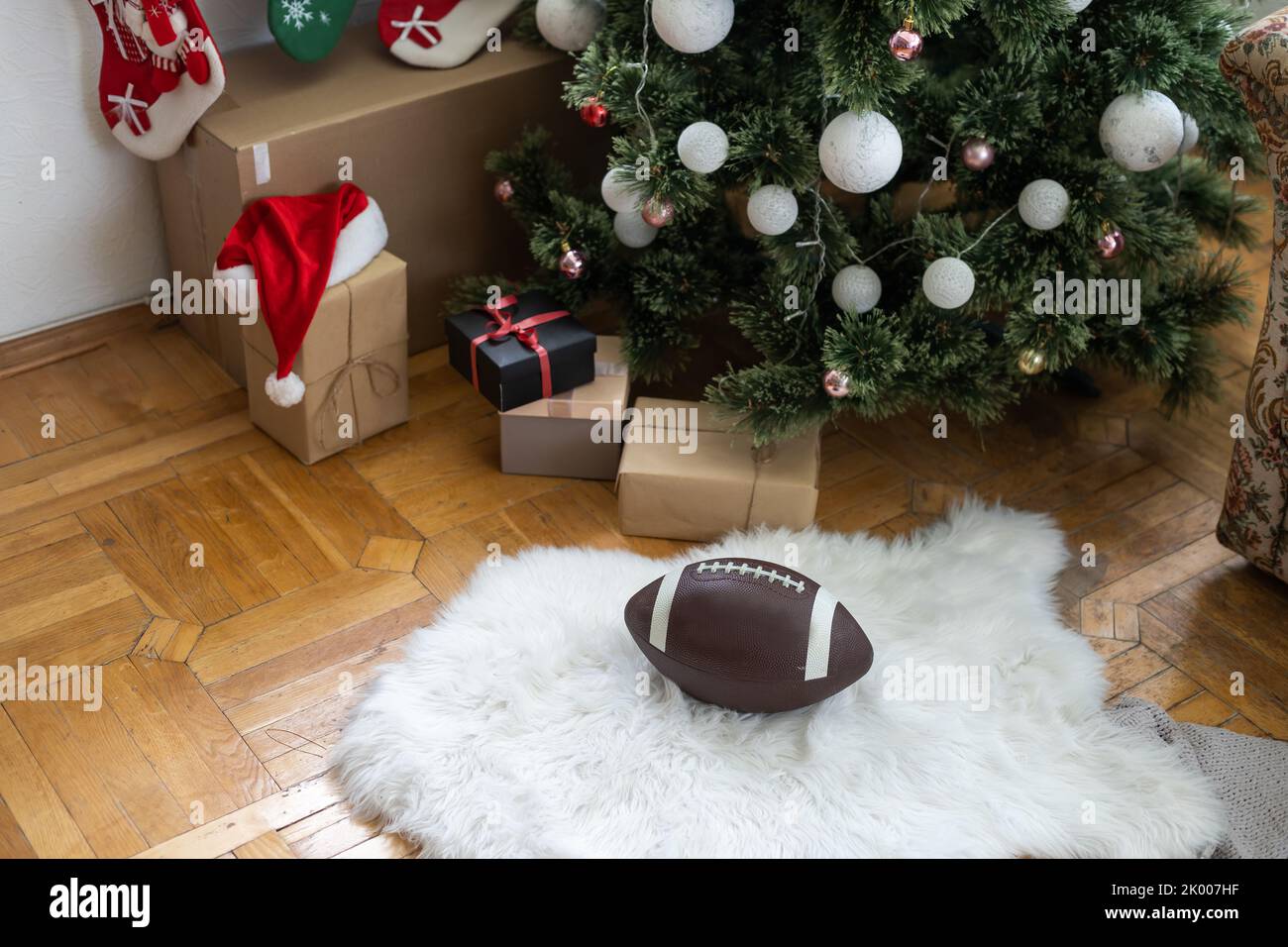 Christmas football tree hi-res stock photography and images - Alamy
