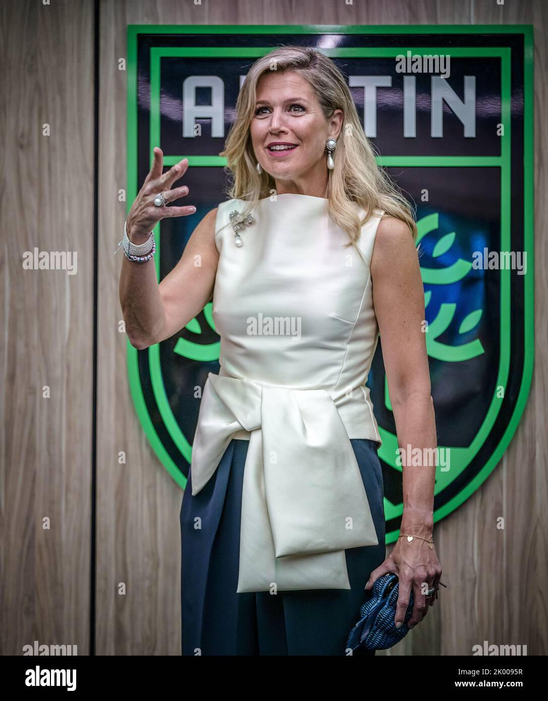2022-09-08 19:54:50 AUSTIN - Queen Maxima during a conversation in the ...