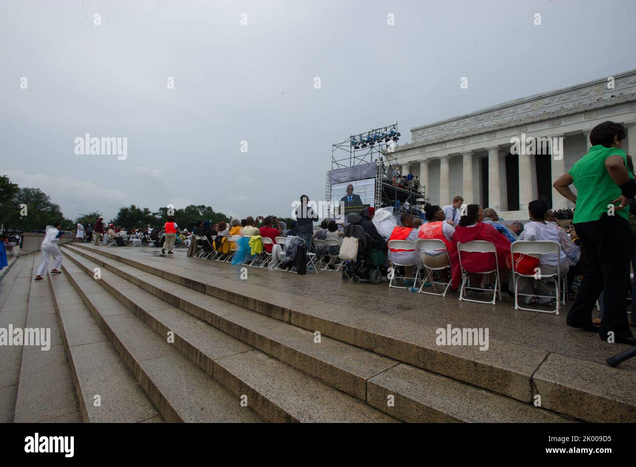 50th Anniversary March on Washington event, National Mall and Lincoln Memorial grounds Stock ...