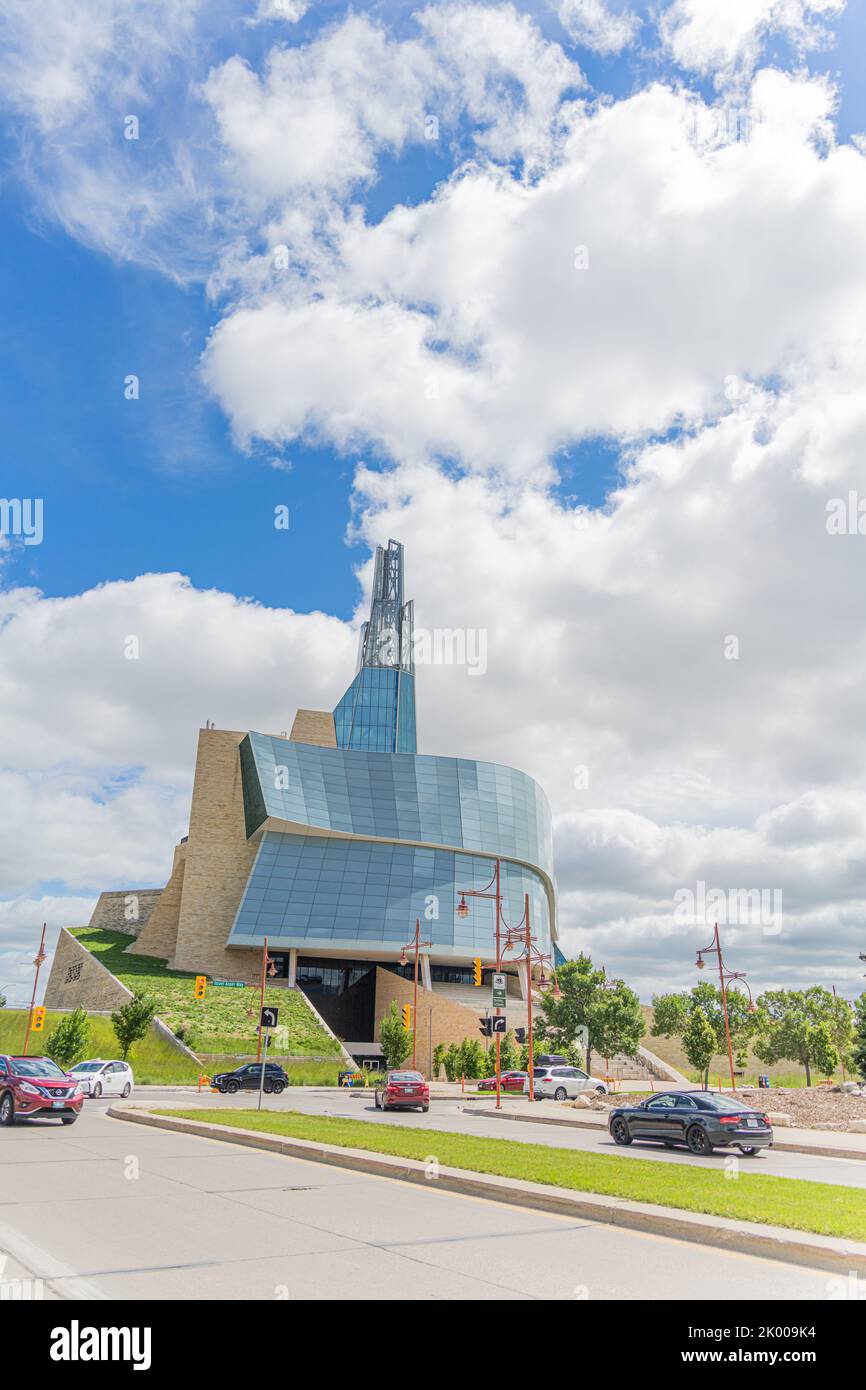 August 6 2022 - Winnipeg Manitoba Canada - The museum of Human rights ...