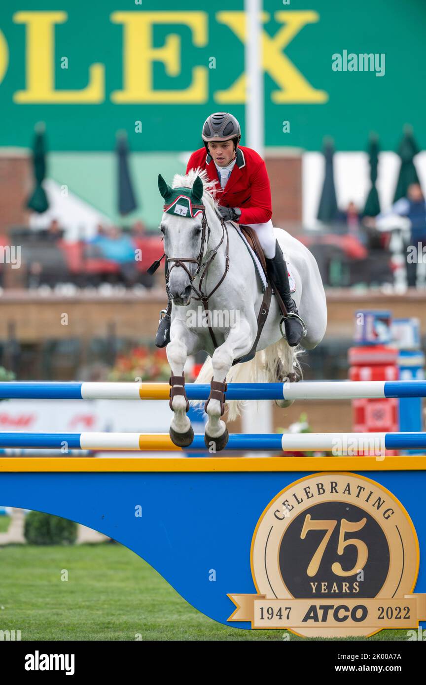 Calgary, Alberta, Canada, 2022-09-08, Manuel Gonzalez Dufrane (MEX) riding Hortensia van de ...